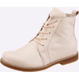 Schn&uuml;rstiefelette Andrea Conti, Damen, Gr. 36, creme, Glattleder, Leder, Rindsleder, Schuhe Schn&uuml;rstiefelette