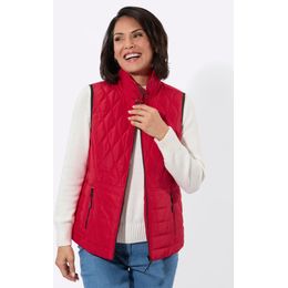 Steppweste Casual Looks, Damen, Gr. 42, rot, 100% Polyester, Wattierung:100% Polyester, unifarben, Westen Steppweste