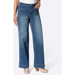 Bequeme Jeans Inspirationen, Damen, Gr. 50, Normalgr&ouml;&szlig;en, blau, stone, washed, 78% Baumwolle, 20% Polyester, 2% Elasthan, unifarben, lang, Jeans