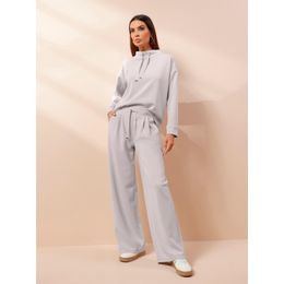 Sweatshirt Heine, Damen, Gr. 36, grau (hellgrau), 50% Modal, 44% Polyester, 6% Elasthan, unifarben, Sweatshirts Sweatshirt