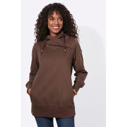 Sweatshirt Casual Looks, Damen, Gr. 36, schoko, 100% Baumwolle, unifarben, Sweatshirts Sweatshirt