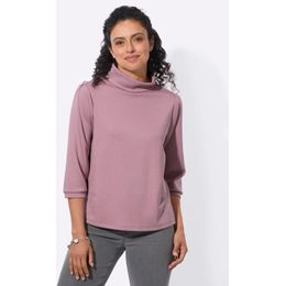 Sweatshirt Inspirationen, Damen, Gr. 38, mauve, 50% Modal, 44% Polyester, 6% Elasthan, unifarben, Sweatshirts Sweatshirt