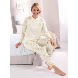 w&auml;schepur Schlafanzug W&Auml;SCHEPUR, Damen, Gr. 36/38, champagner, sand, bedruckt, 100% Baumwolle, Homewear-Sets Schlafanzug