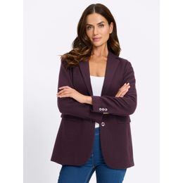 Jackenblazer Heine "Blazer", Damen, Gr. 38, aubergine, 50% Polyester, 50% Wolle, Blazer