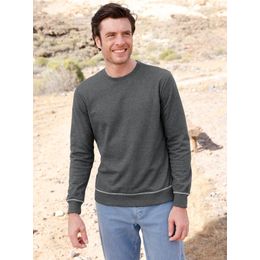 Langarmshirt Catamaran "Sweatshirt", Herren, Gr. 44/46, graphit, meliert, 60% Baumwolle, 40% Polyester, meliert, Rundhals, Shirts Langarmshirt