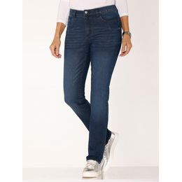 Bequeme Jeans Classic Basics, Damen, Gr. 38, Normalgr&ouml;&szlig;en, blau, stone, washed, 81% Baumwolle, 17% Polyester, 2% Elasthan, unifarben, lang, Jeans