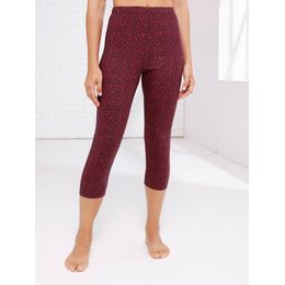Leggings, Damen, Gr. 42, Normalgr&ouml;&szlig;en, kirsche, schwarz, bedruckt, 95% Baumwolle, 5% Elasthan, gemustert, mehrfarbig, Hosen Leggings