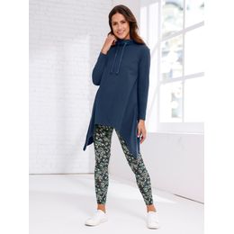 Leggings, Damen, Gr. 46, Normalgr&ouml;&szlig;en, moos, bedruckt, 95% Baumwolle, 5% Elasthan, gebl&uuml;mt, gemustert, mehrfarbig, Hosen Leggings