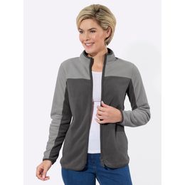 Fleecejacke Classic Basics, Damen, Gr. 42, anthrazit, 100% Polyester, unifarben, Jacken Fleecejacke