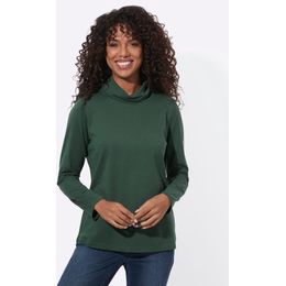 Rollkragenshirt Casual Looks "Rollkragen-Shirt", Damen, Gr. 42, moos, 100% Baumwolle, unifarben, Shirts