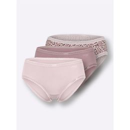 H&uuml;ftslip Sloggi, Damen, Gr. 36, 3 Stk., farbig, sortiert, 95% Baumwolle, 5% Elasthan, Unterhosen