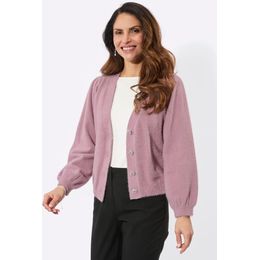 Strickjacke Lady, Damen, Gr. 52, mauve, 100% Polyamid, unifarben, Strickjacken Strickjacke