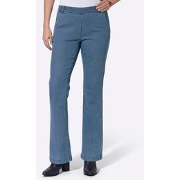 Bequeme Jeans Classic Basics, Damen, Gr. 38, Normalgr&ouml;&szlig;en, blau, bleached, 81% Baumwolle, 17% Polyester, 2% Elasthan, unifarben, lang, Jeans
