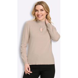 Strickpullover Classic Basics "Pullover", Damen, Gr. 42, elfenbein, 70% Viskose, 30% Polyamid, unifarben, Pullover Strickpullover