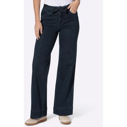 Bequeme Jeans Heine, Damen, Gr. 40, Normalgr&ouml;&szlig;en, dunkelblau, 63% Baumwolle, 35% Lyocell, 2% Elasthan, unifarben, lang, Jeans