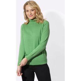 Rollkragenpullover Classic Basics "Rollkragen-Pullover", Damen, Gr. 44, apfel, 100% Baumwolle, unifarben, Pullover Rollkragenpullover