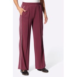 Sweathose Inspirationen, Damen, Gr. 36, Normalgr&ouml;&szlig;en, lila (bordeaux), 50% Modal, 44% Polyester, 6% Elasthan, unifarben, Hosen Sweathose