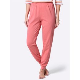 w&auml;schepur Pyjamahose W&Auml;SCHEPUR, Damen, Gr. 44/46, Normalgr&ouml;&szlig;en, flamingo, 100% Baumwolle, unifarben, Hosen Pyjamahose