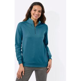 Sweatshirt Casual Looks, Damen, Gr. 52, topas, 100% Baumwolle, unifarben, Sweatshirts Sweatshirt