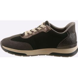 Sneaker Jana, Damen, Gr. 37, schoko, schwarz, Synthetik, Textil, Schuhe Sneaker