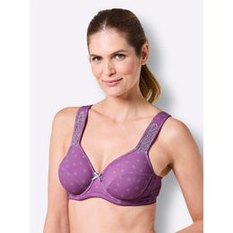 w&auml;schepur B&uuml;gel-BH W&Auml;SCHEPUR, Damen, Gr. 85, Cup C, violett, steingrau, 80% Polyamid, 20% Elasthan, BHs B&uuml;gel-BH