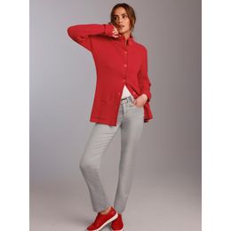 Strickjacke CREATION L PREMIUM, Damen, Gr. 48, rot, 50% Modal, 28% Polyester, 22% Polyamid, unifarben, Strickjacken Strickjacke
