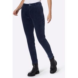 Cordhose Heine, Damen, Gr. 38, Normalgr&ouml;&szlig;en, marine, 98% Baumwolle, 2% Elasthan, unifarben, Hosen Cordhose