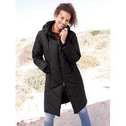 Steppmantel Casual Looks, Damen, Gr. 40, schwarz, 100% Polyester, Besatz:100% Baumwolle, M&auml;ntel Steppmantel