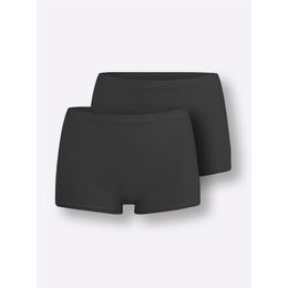 Taillenslip Sloggi, Damen, Gr. 36, 2 Stk., schwarz, 88% Modal, 12% Elasthan, Unterhosen Taillenslip