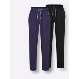Jogginghose feel good, Herren, Gr. 24/25, Normalgr&ouml;&szlig;en, marine, rauchblau, schwarz, anthrazit, 100% Baumwolle, Meliert:55% Baumwolle, 45% Polyester, unifarben, Hosen Jogginghose