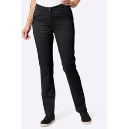 Bequeme Jeans Casual Looks, Damen, Gr. 50, Normalgr&ouml;&szlig;en, schwarz, 98% Baumwolle, 2% Elasthan, unifarben, lang, Jeans