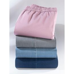 Bequeme Jeans Classic Basics, Damen, Gr. 19, Kurzgr&ouml;&szlig;en, mauve, 81% Baumwolle, 17% Polyester, 2% Elasthan, unifarben, lang, Jeans