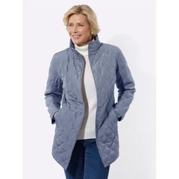 Steppjacke Classic Basics, Damen, Gr. 52, taubenblau, 100% Polyester, unifarben, Jacken Steppjacke