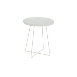 Beistelltisch Valentino wei&szlig; Ma&szlig;e (cm): H: 51 &Oslash;: 45 Tische > Beistelltische > Beistelltische mit Metalltischplatte &raquo; Sofa DE