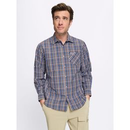 Funktionsshirt Catamaran "Funktions-Hemd", Herren, Gr. 39/40, dunkelblau, 65% Polyester, 35% Baumwolle, gemustert, kariert, mehrfarbig, Shirts Funktionsshirt