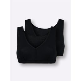 w&auml;schepur Bustier W&Auml;SCHEPUR, Damen, Gr. 42, schwarz, 95% Baumwolle, 5% Elasthan, BHs Bustier