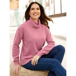 Rollkragenpullover Classic Basics "Rollkragen-Pullover", Damen, Gr. 56, altrosa, 100% Polyacryl, unifarben, Pullover Rollkragenpullover