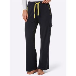 Stretch-Hose CREATION L PREMIUM, Damen, Gr. 44/46, Normalgr&ouml;&szlig;en, schwarz, limone, 60% Modal, 34% Viskose, 6% Elasthan, unifarben, Hosen