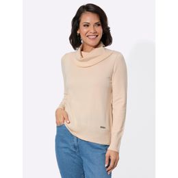 Rollkragenpullover Casual Looks "Rollkragen-Pullover", Damen, Gr. 50, elfenbein, 50% Viskose, 25% Polyester, 25% Polyamid, unifarben, Pullover Rollkragenpullover