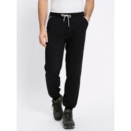 Trainingshose Catamaran, Herren, Gr. 48/50, Normalgr&ouml;&szlig;en, schwarz, wei&szlig;, 52% Baumwolle, 48% Polyester, unifarben, Hosen Trainingshose