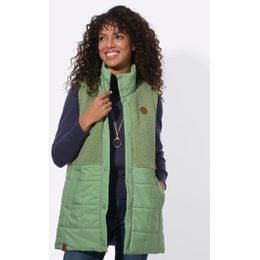 Steppweste Casual Looks, Damen, Gr. 36, eucalyptus, 100% Polyester, Besatz:100% Polyester, Wattierung:100% Polyester, unifarben, Westen Steppweste