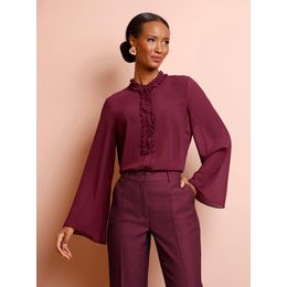CR&Eacute;ATION L Georgettebluse CREATION L, Damen, Gr. 38, bordeaux, 100% Polyester, unifarben, Blusen