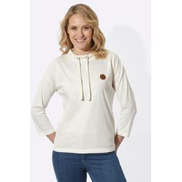 Stehkragenshirt Classic Basics "Stehkragen-Shirt", Damen, Gr. 52, ecru, 100% Baumwolle, unifarben, Shirts Stehkragenshirt