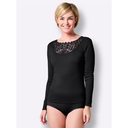 w&auml;schepur Unterziehshirt W&Auml;SCHEPUR, Damen, Gr. 38, 1 Stk., Normalgr&ouml;&szlig;en, schwarz, 50% Baumwolle, 50% Modal, Unterhemden