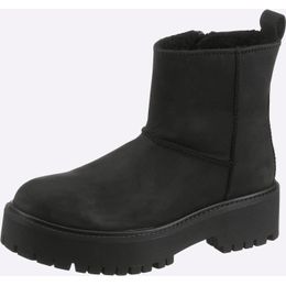 Stiefelette Heine, Damen, Gr. 38, schwarz, Leder, Rindsleder, Schuhe Stiefelette