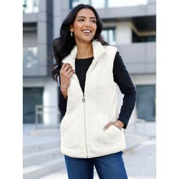 Fleeceweste Classic Basics, Damen, Gr. 44, ecru, 100% Polyester, unifarben, Westen Fleeceweste