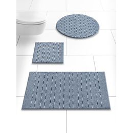 Badematte HEINE HOME Gr. 3, blau, rechteckig (60cm x 100cm ), 1 Stk., Badematten, Badematte