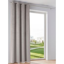 Vorhang HEINE HOME Gr. 1, grau, B:140cm H:145cm, Polyester, Gardinen