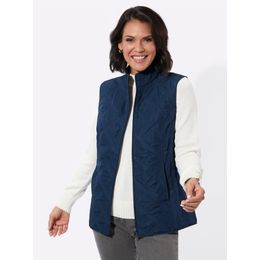 Steppweste Casual Looks, Damen, Gr. 42, dunkelblau, 100% Polyester, Wattierung:100% Polyester, unifarben, Westen Steppweste