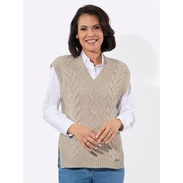 Pullunder Casual Looks "Pullunder", Damen, Gr. 52, sand, meliert, 70% Polyacryl, 30% Wolle, meliert, Pullover Pullunder
